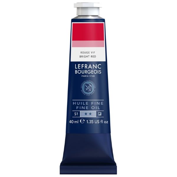 L&B Fine Oil LB FINE OIL COLOUR 40ML BRIGHT RED