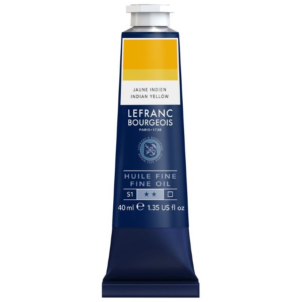 L&B Fine Oil LB FINE OIL COLOUR 40ML INDIAN YELLOW