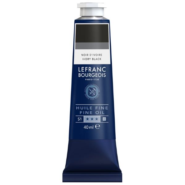 L&B Fine Oil LB FINE OIL COLOUR 40ML IVORY BLACK ROW