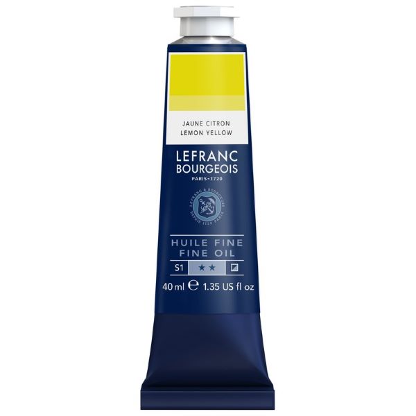 L&B Fine Oil LB FINE OIL COLOUR 40ML LEMON YELLOW ROW