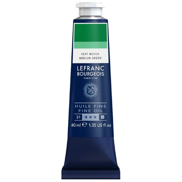 L&B Fine Oil LB FINE OIL COLOUR 40ML MEDIUM GREEN