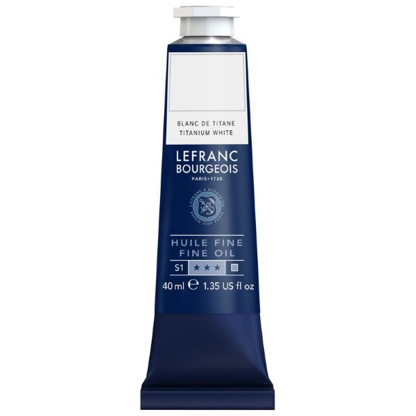 L&B Fine Oil LB FINE OIL COLOUR 40ML TITANIUM WHITE ROW