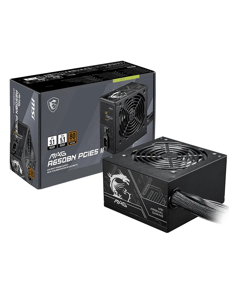 MSI MAG A650BN PCIE5 II 650W napajanje 5Y