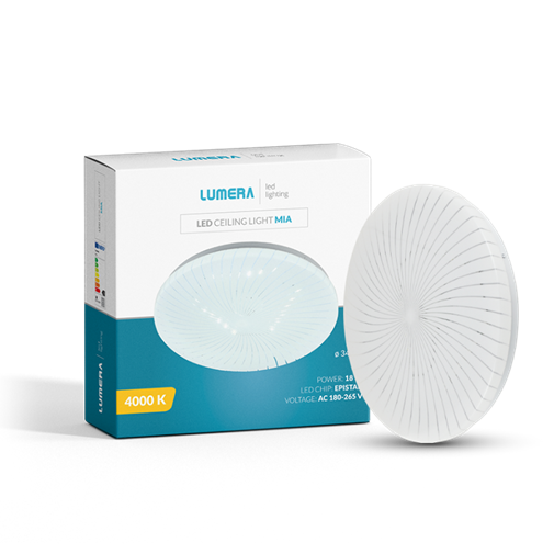 LED PLAFONJERA LUMERA LIGHTING 18W 4000K PRECNIK 34cm MIA