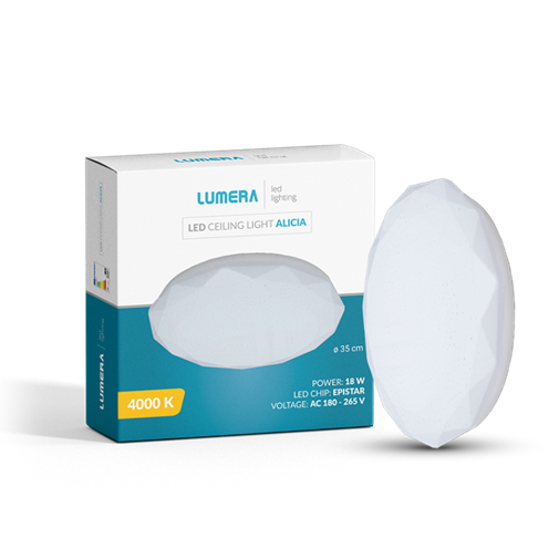 LED PLAFONJERA LUMERA LIGHTING 18W 4000K PRECNIK 35cm ZVEZDANO NEBO ALICIA