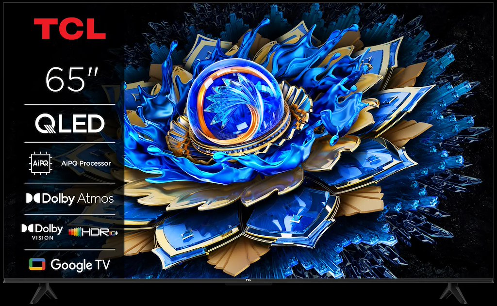 TCL Televizor 65T69C 65", QLED, 4K UHD, Google TV, Crni