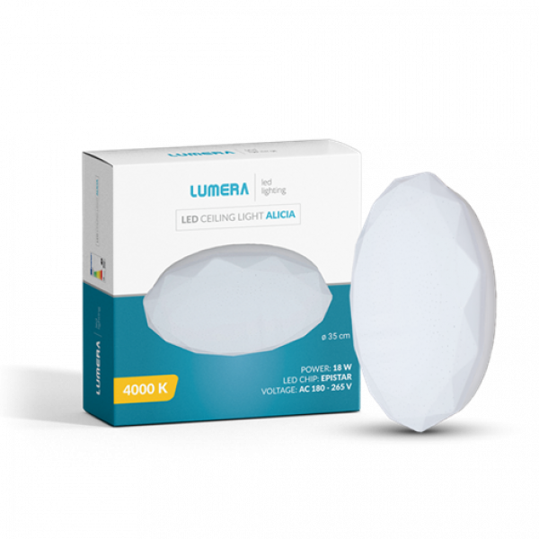 LED PLAFONJERA LUMERA LIGHTING 18W 4000K PRECNIK 35cm ZVEZDANO NEBO ALICIA