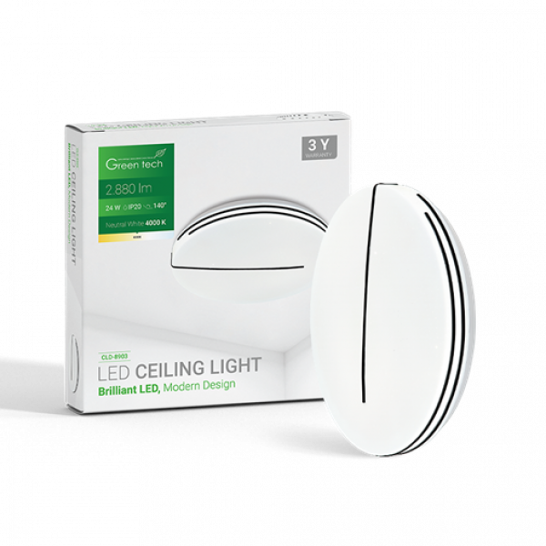 LED PLAFONJERA 24W 4000K PRECNIK 38cm GREEN TECH
