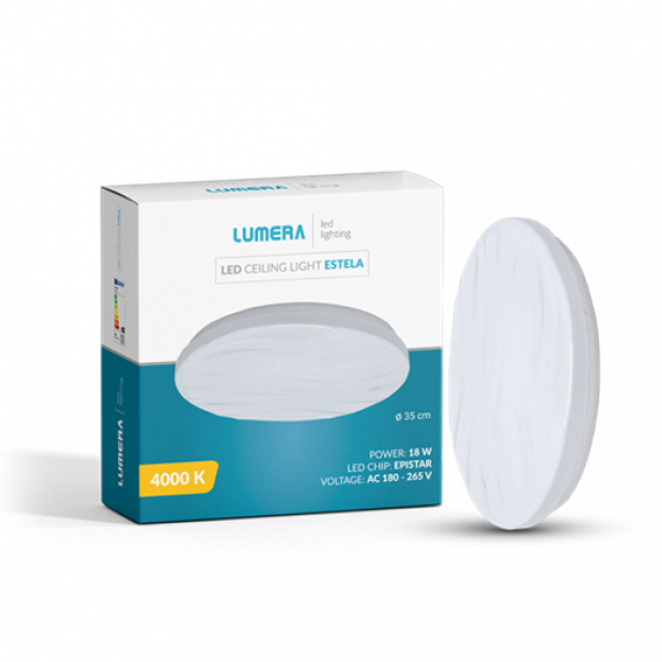 LED PLAFONJERA LUMERA LIGHTING 18W 4000K PRECNIK 35cm ZVEZDANO NEBO ESTELA