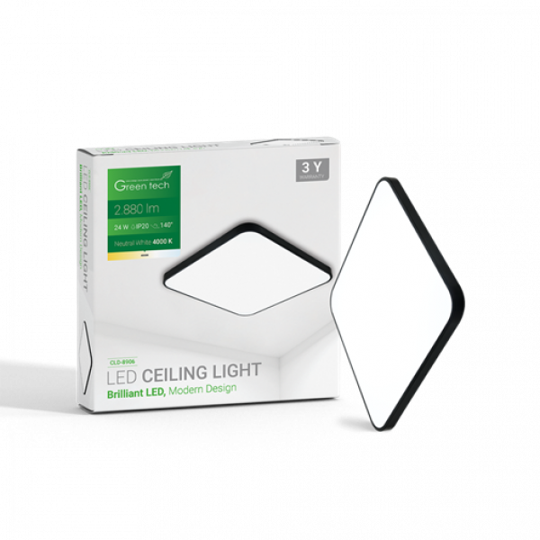 LED PLAFONJERA 24W 4000K PRECNIK 33X33cm GREEN TECH