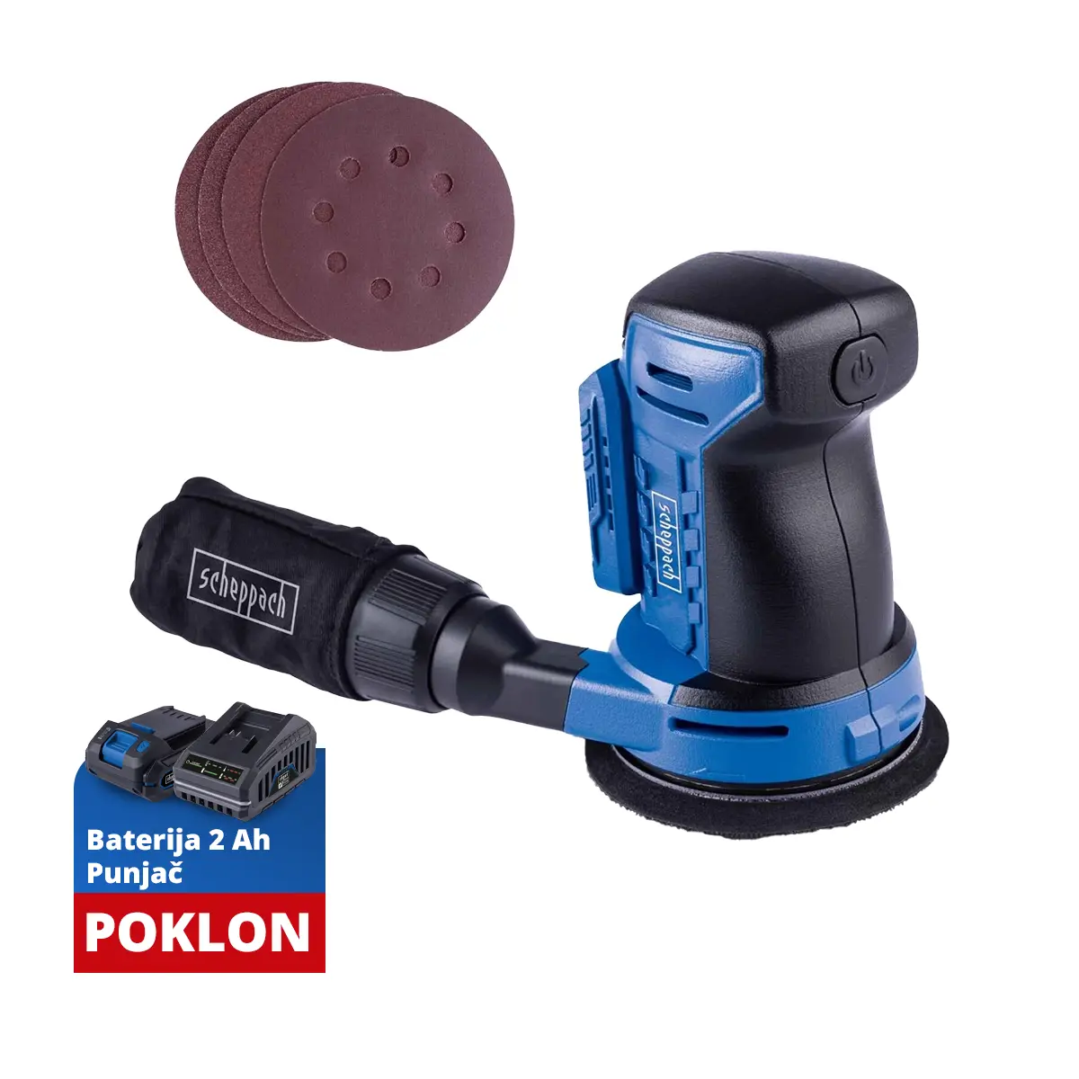 Scheppach Aku ekscentrična brusilica C-OBS125-X Ixes 5909240900, 20V