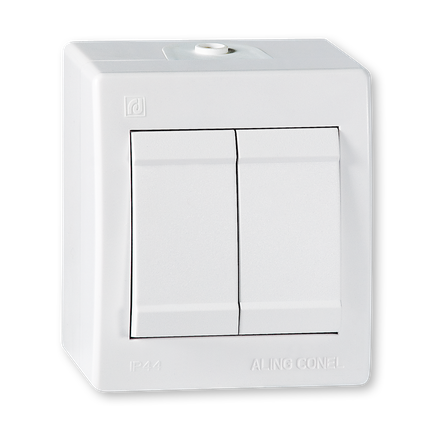 ALING 252.00 PREKIDAČ OG SERIJSKI POWER IP44 BELI