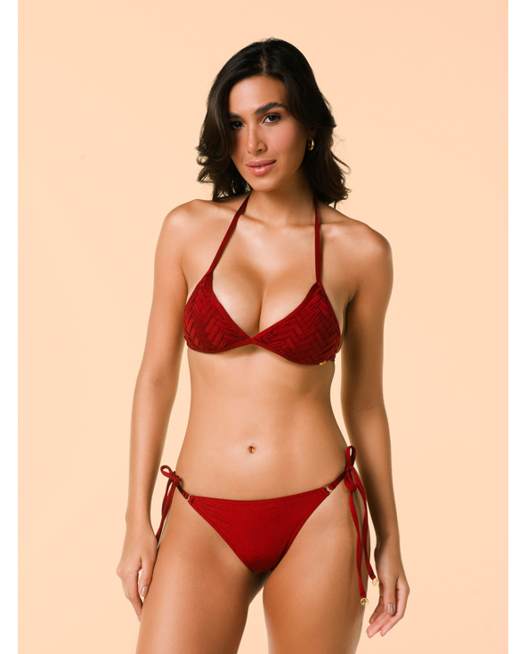 Set Urucum Triangulo-Macrame Rolote