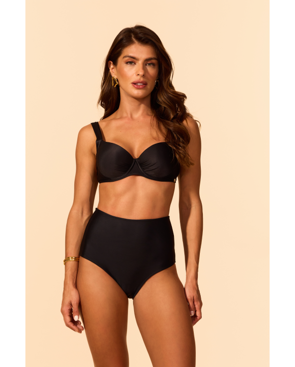 Set Black Meia-Taca-Sustencao Hot-Pants