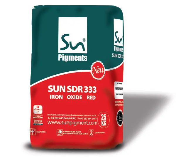 SUN PIGMENTS Oksidna boja za beton/gips - CRVENA 25KG
