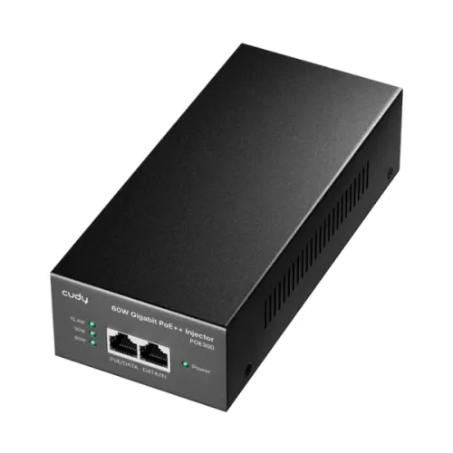 ADAPTER CUDY POE300 60W GIGABIT POE+/POE INJECTOR, 802.3AT/802.3AF STANDARD/DOMET 100 METARA