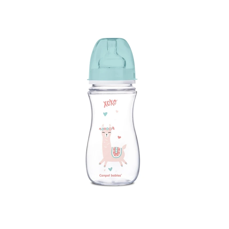 Canpol flašica za bebe Antikolik 300ml Exotic Animals, Green
