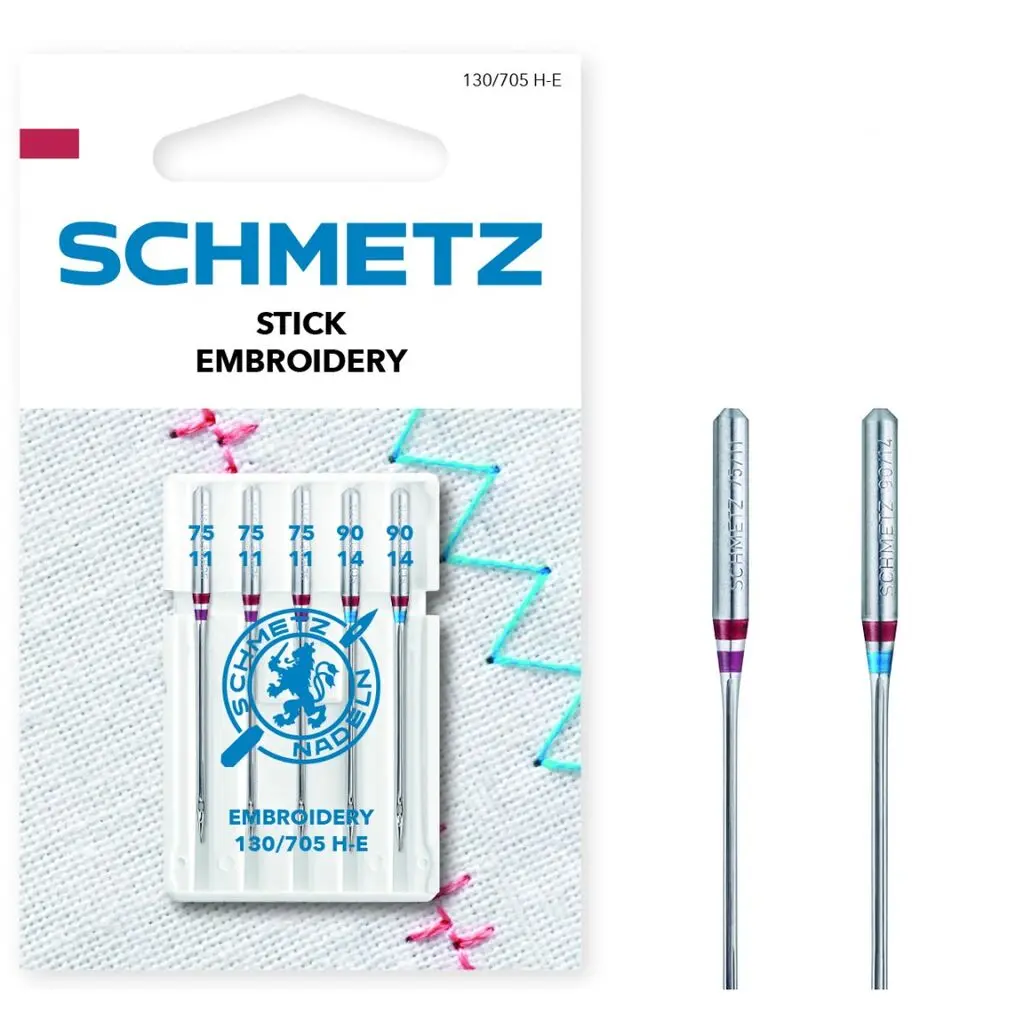 Schmetz Igle Embroidery Stick Mix, NM 75-90