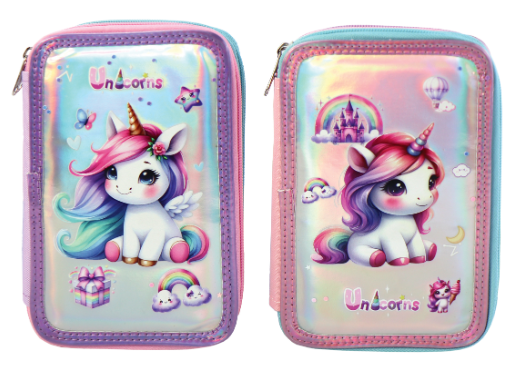PERNICA PRAZNA 3 ZIPA FANCY UNICORN SCOOL
