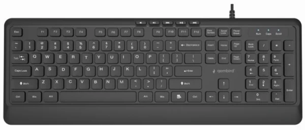 KB-MCH-05 Gembird Tanka žièana multimedijalna tastatura, crna, US raspored