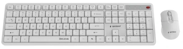 KBS-WMS-01-W Gembird Silent Key Pro Business bežièni desktop set, bela, US raspored