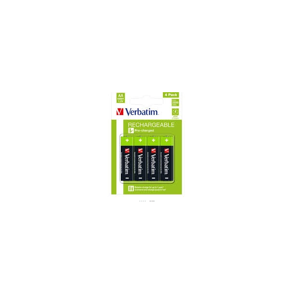 Punjiva baterija Verbatim AA LR6 2500mAh blister 1/4