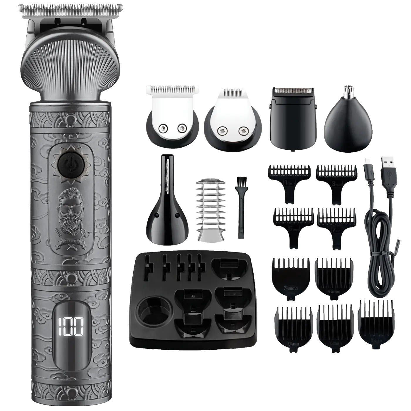 Zilan Mašinica za šišanje, briјanje, trimer, 16 u 1 - ZLN8665 Apolon, siva