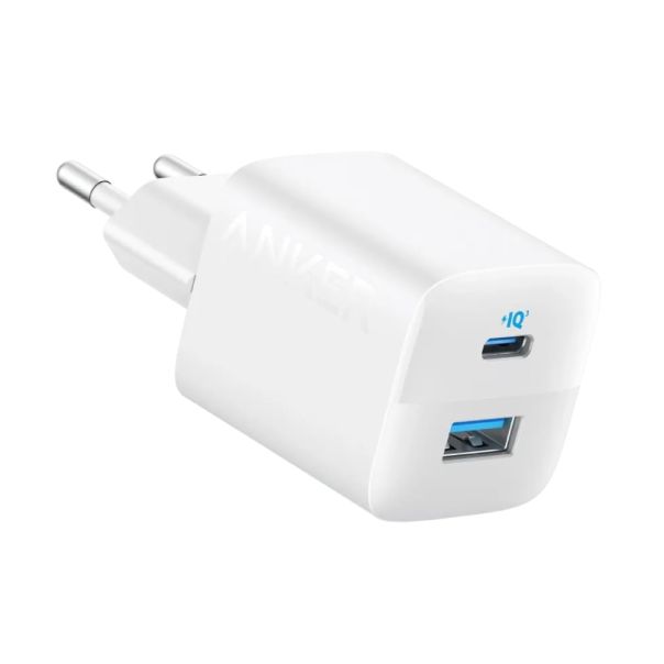 ANKER 323 33W USB-C zidni punjač 2-porta (USB-A i USB-C), beli