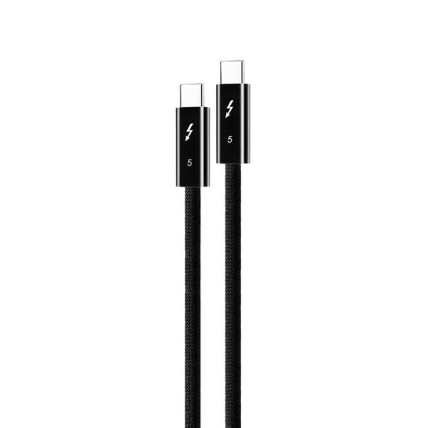 Data kabl Coteci Thunderbolt OF-065 120Gbps 240W 4k PD Type C na Type C crni 0.25m