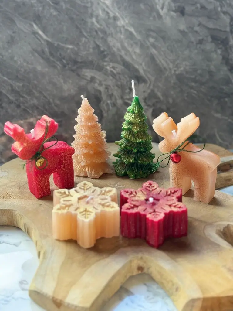 Aberto Design Set Božićnih sveća Christmas 15, 6 komada, Višebojni