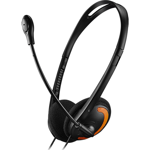 Canyon PC stereo slušalice sa mikrofonom kontrola zvuka 2x3.5mm 1.8m kabl crno narandžasta boja | CNS-CHS01BO