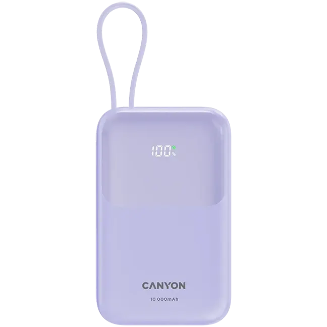 Canyon 10,000mAh 22.5W max Power Bank OnPower 101 Purple