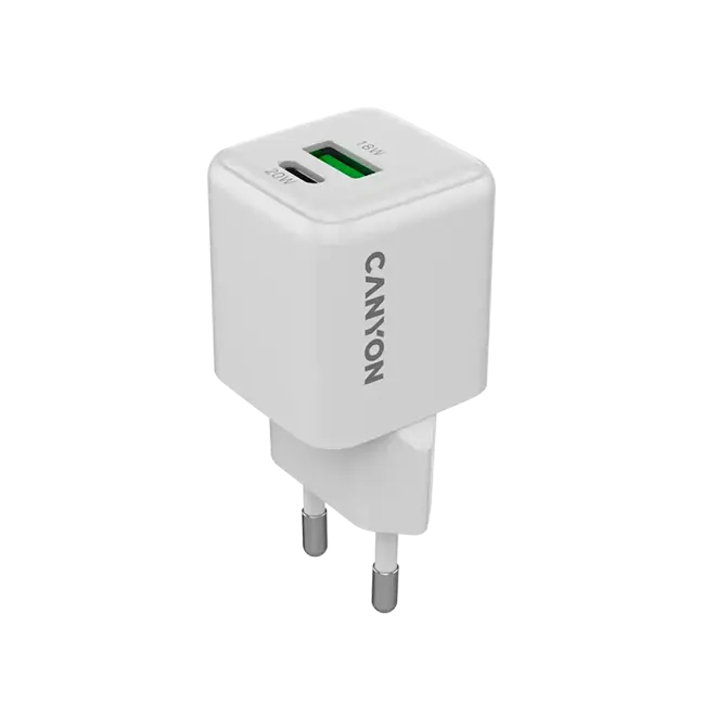 Canyon CU20AC USB-A / USB-C GaN 20W kućni punjač