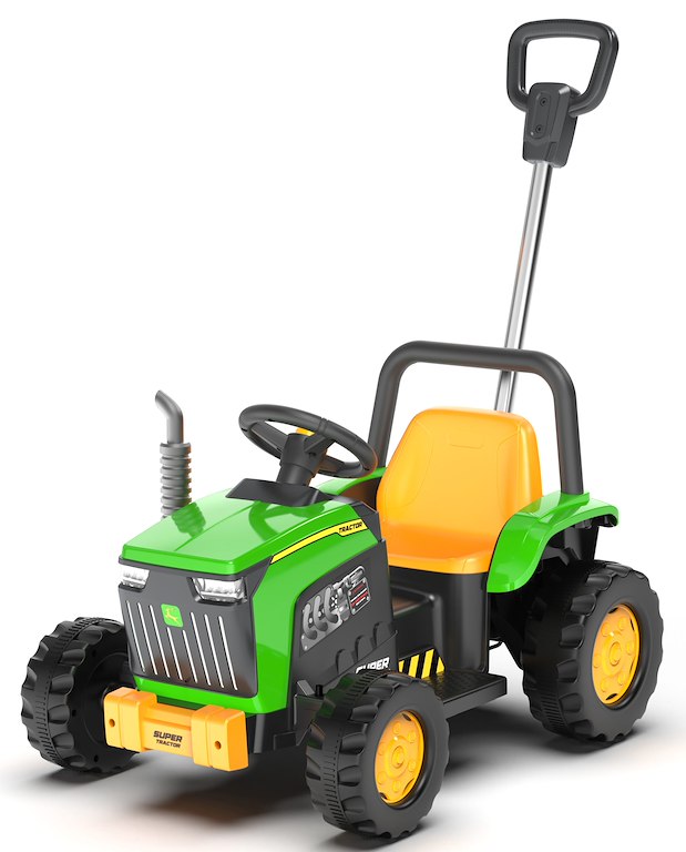 498083 Traktor guraljka 6V Zelena