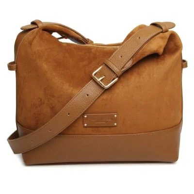 Torba - Suede Kensington, Crossbody, Fudge, large