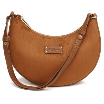 Torba - Suede Kensington, Crossbody, Shoulder, Fudge