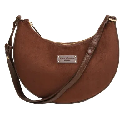 Torba - Suede Kensington, Crossbody, Shoulder, Chocolate