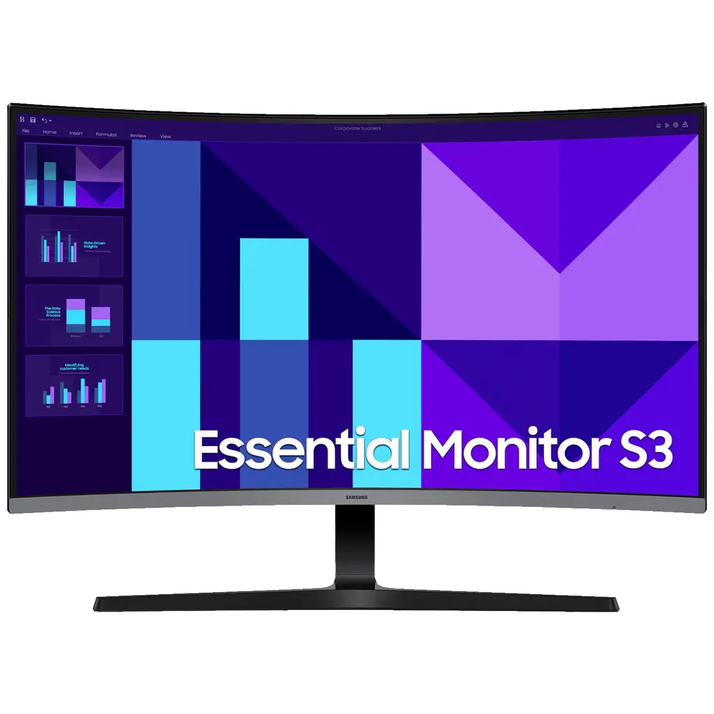 Samsung monitor LS32D396GAUXEN, 32", zakrivljeni, FullHD, Essential S3, HDMI, VGA, crni