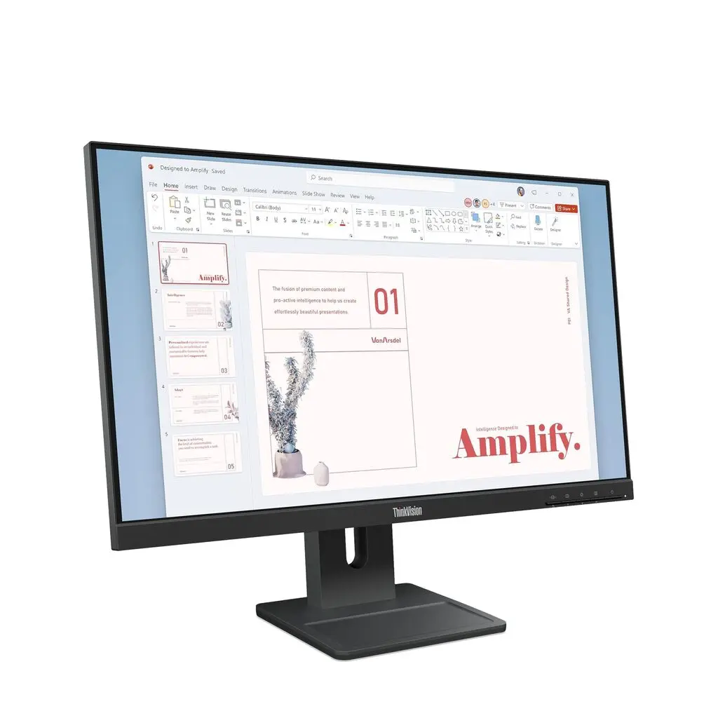 Lenovo Monitor ThinkVision E24-40 Raven Black 64BAMAT1EU, 23.8″, 1920x1080, FHD, IPS, 100 Hz, Crni