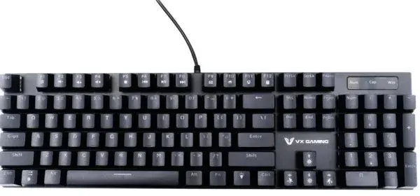 VolkanoX Mehanička tastatura Floki VX-230-BK, Plavi switcevi, USB, RGB, US, Crna