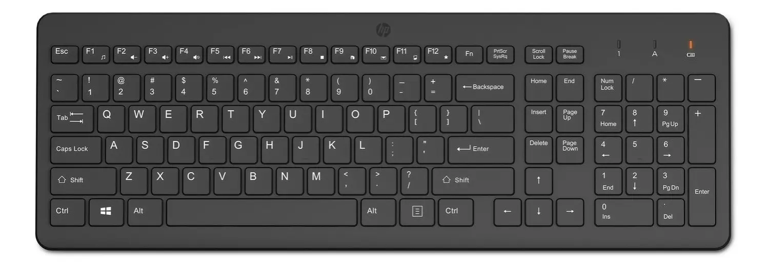HP Tastatura 220, USB dongle, Bežična, Crna