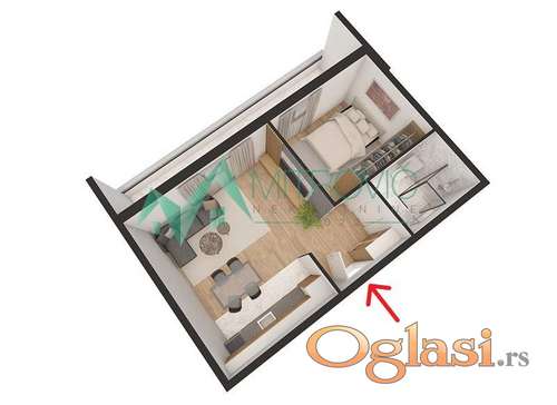 Komforan dvosoban stan (55,73 m²) – (šifra nekretnine: 1004092)