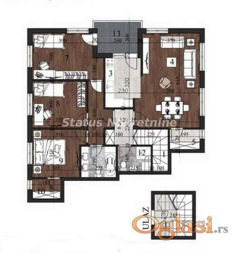 Grbavica-Lep Dvosoban stan 44 m2 u Pogodnom kraju-povrat PDV-065/385 8880