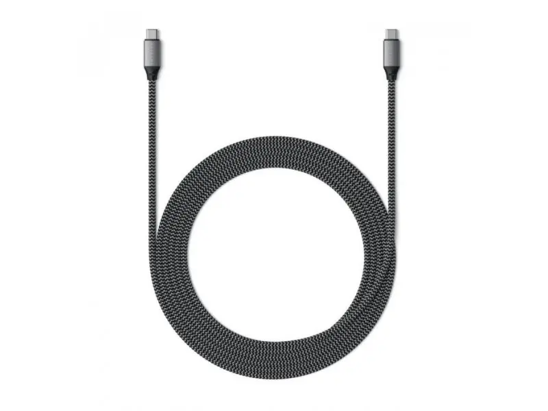 SATECHI ST-TCC2MM Kabl za punjenje USB-C na USB-C 100W, Pleteni, 2m, Sivi