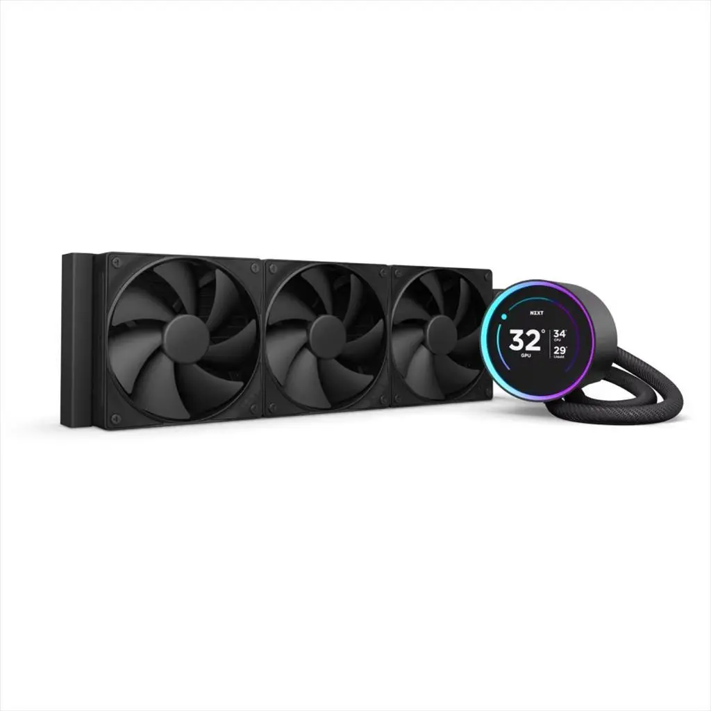 Kućište za vodeno hlađenje procesora NZXT Kraken 360 Elite V2, 3x120mm F120P ventilatora sa statičkim pritiskom, sa 2.72" IPS ekranom, RL-Kn36E-B2, crno