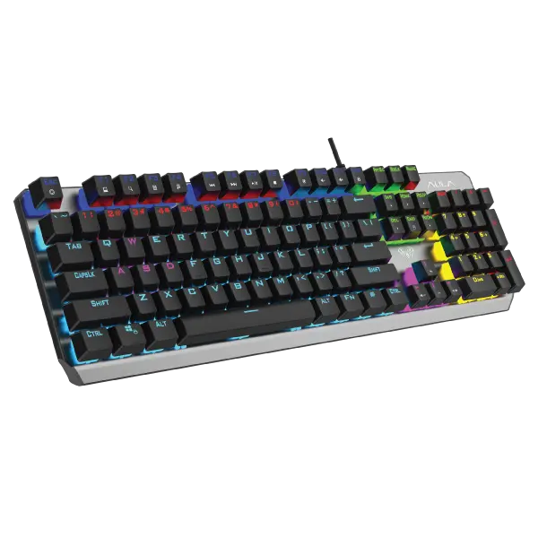 AULA Gaming tastatura F2066-II Blue Switch, Mehanička, Sivo-Crna
