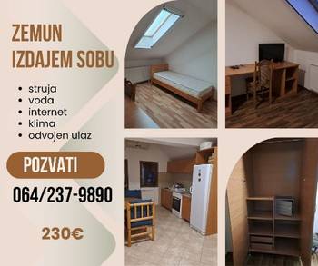 Zemun, soba za izdavanje