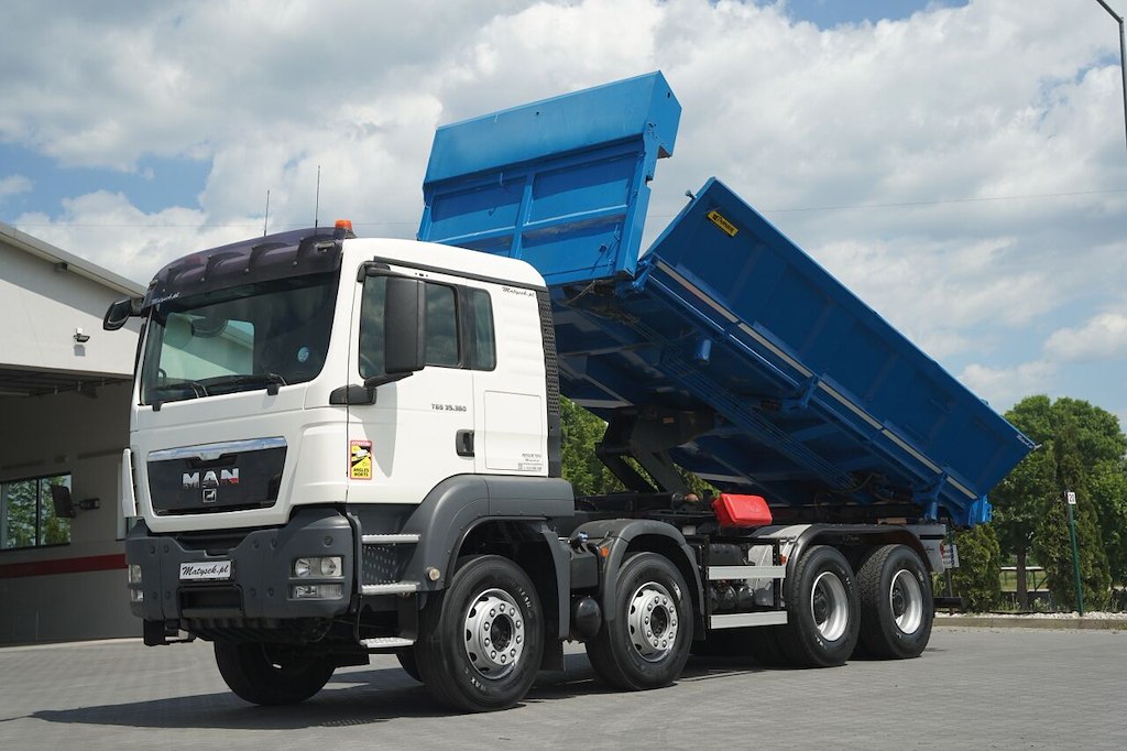 MAN TGS 35.360 / 8x4 / WYWROTKA 2 STRONNA  / HYDROBURTA / BORDMATIK kiper