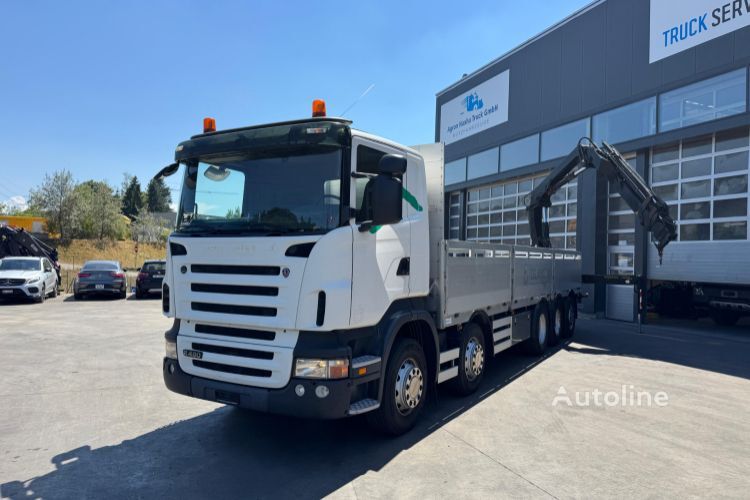 Scania R480 10x4 Hiab 166-5 kamion s ravnom platformom