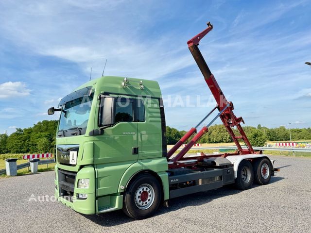 MAN TGX 26.480 6x2-4 Meiller Abrollkipper Lenkachse kamion rol kiper